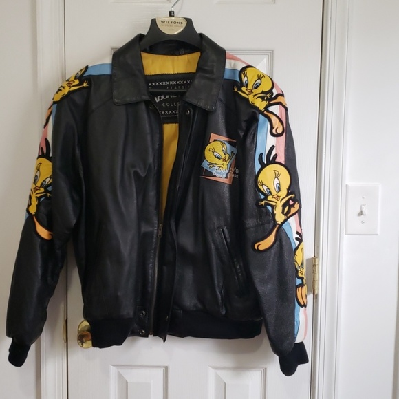 Warner Bros. | Jackets & Coats | Authentic Genuine Leather Looney Tunes ...